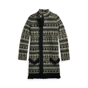 Ralph Lauren Wool-cashmere Jacquard Duster Cardigan