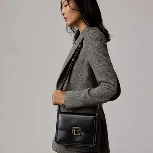 Ralph Lauren Rl 888 Box Calfskin Crossbody Black