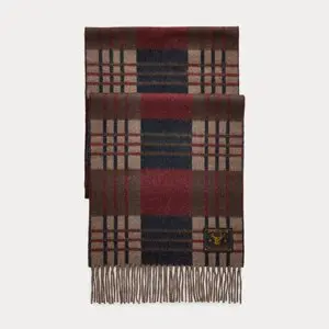 Ralph Lauren Patterned Wool-cashmere Scarf