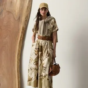 Ralph Lauren Donatella Diary-print Twill Day Dress
