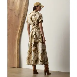 Ralph Lauren Donatella Diary-print Twill Day Dress