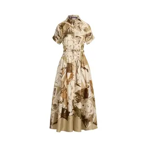 Ralph Lauren Donatella Diary-print Twill Day Dress