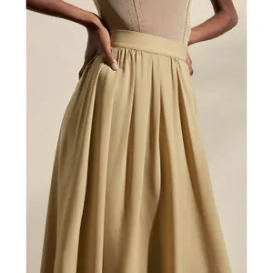 Ralph Lauren Kynlee Pleated Silk Georgette Skirt