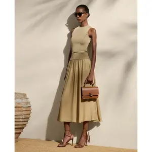 Ralph Lauren Kynlee Pleated Silk Georgette Skirt