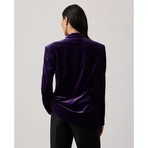 Ralph Lauren Ansley Stretch Velvet Jacket