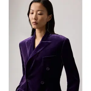 Ralph Lauren Ansley Stretch Velvet Jacket