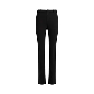 Ralph Lauren Satin-trim Wool Crepe Straight Pant