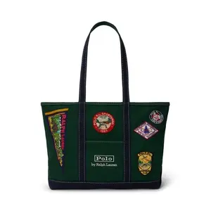 Ralph Lauren Logo-patch Canvas Tote