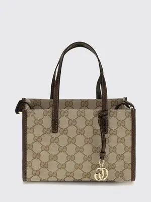 Gucci Mini Bag In Gg Supreme Fabric With Double Handle And Shoulder Strap