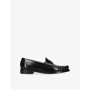 STUART WEITZMAN Lottie Patent-leather Loafers - Black