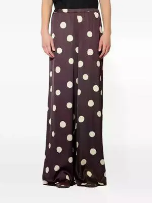 Liviana Conti Polka-dot Wide-leg Trousers