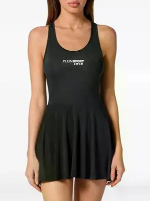 PLEIN SPORT Logo-print Racerback Dress - Black