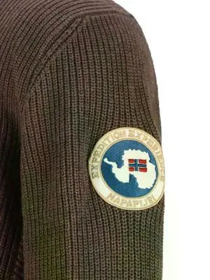 NAPAPIJRI Ribbed-knit Quarter-zip Sweater