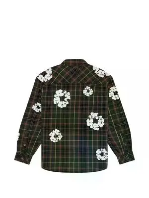 DENIM TEARS Wreath Checked Flannel Shirt