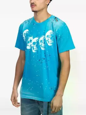 DOMREBEL Amigos Paint-splatter T-shirt - Blue