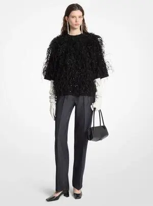 Michael Kors Hand-embroidered Cashmere Sweater In Size By
