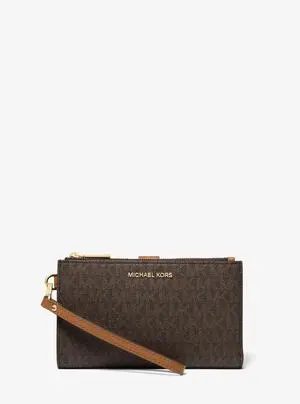 Michael Kors Adele Logo Smartphone Wallet In - One Size By Brown
