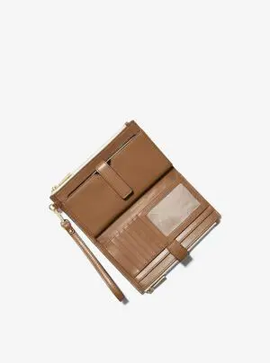 Michael Kors Adele Logo Smartphone Wallet In By - Natural