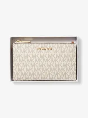 Michael Kors Adele Logo Smartphone Wallet In By - Natural