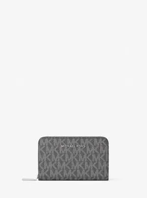 Michael Kors Small Logo Wallet In By - Brown