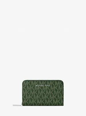 Michael Kors Small Logo Wallet In By - Green