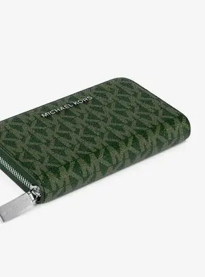 Michael Kors Small Logo Wallet In By - Green