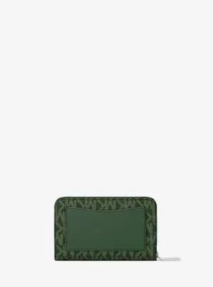 Michael Kors Small Logo Wallet In By - Green