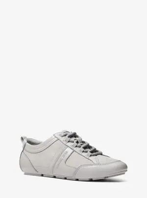 Michael Kors Keely Suede And Leather Trainer In Size By
