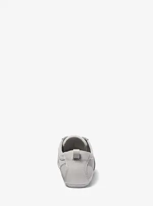 Michael Kors Keely Suede And Leather Trainer In Size By