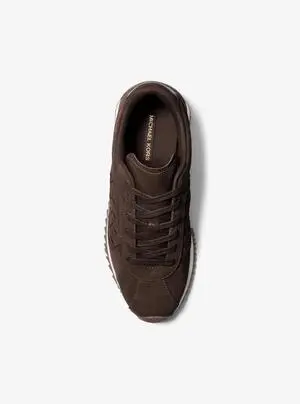 Michael Kors Rhodes Woven Suede Trainer In Size By