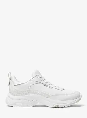 Michael Kors Hartley Leather Trainer In Size By