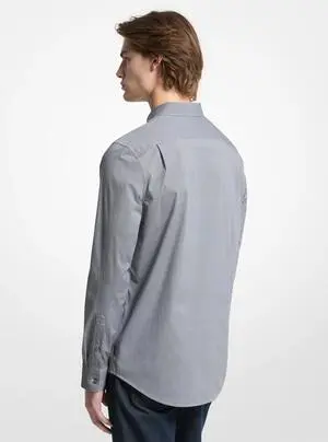 Michael Kors Diamond Print Stretch Cotton Shirt In Size By