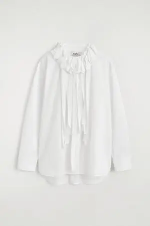 Cos Grosgrain Bib-front Cotton Shirt