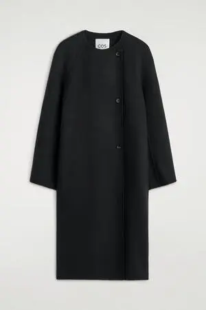 Cos Double-faced Cashmere Long Coat - Black