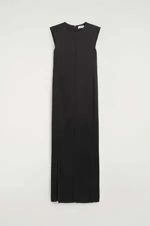 Cos Paneled Matte-satin Column Dress