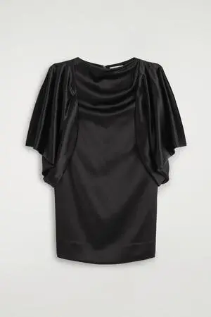Cos Draped Matte-satin Mini Dress