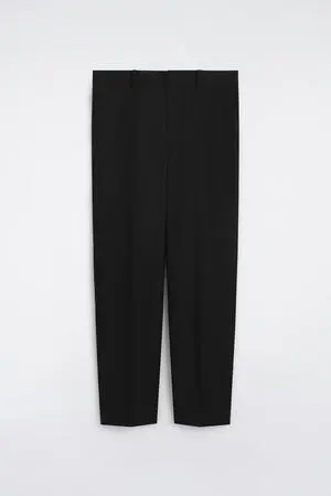 Cos Wool Regular-fit Straight-leg Pants - Black