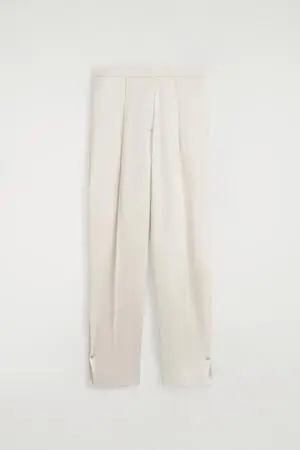 Cos Tailored Matte-satin Barrel-leg Pants