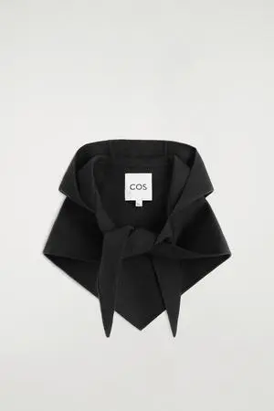 Cos Double-faced Wool-blend Hood - Black