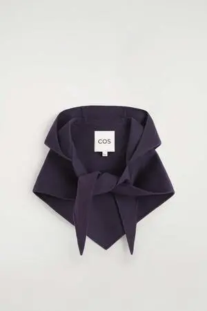 Cos Double-faced Wool-blend Hood - Purple
