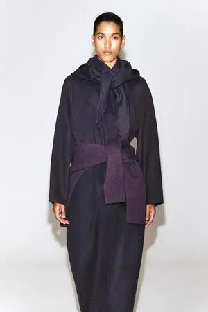 Cos Double-faced Wool-blend Hood - Purple