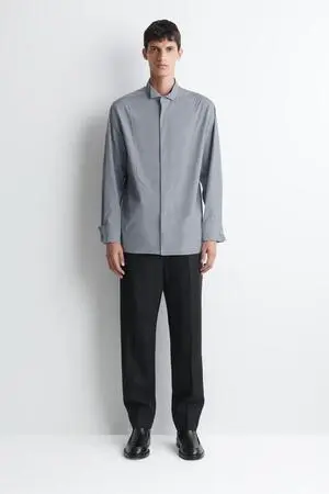 Cos Bib-front Cotton Shirt
