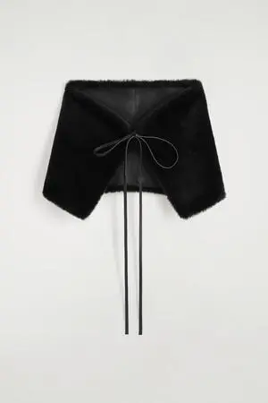 Cos Shearling Snood - Brown