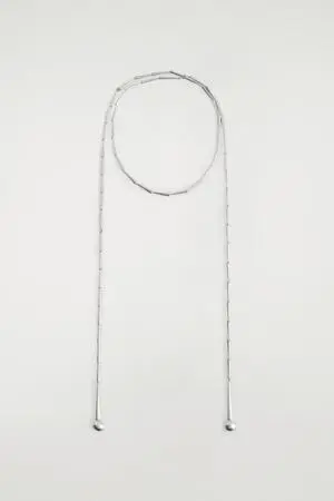 Cos Cascading Sphere Necklace - Silver-colored