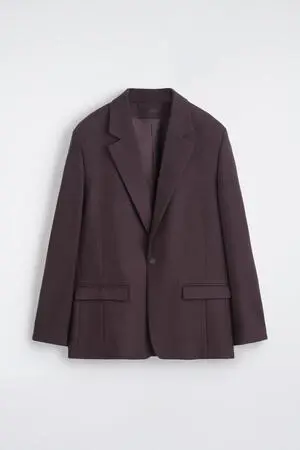 Cos Wool-twill Single-breasted Blazer - Gray