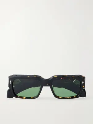 JACQUES MARIE MAGE Dakota Square-frame Acetate Sunglasses - Tortoiseshell