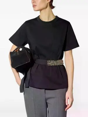 Liviana Conti Embellished Belted T-shirt