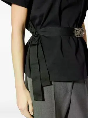 Liviana Conti Embellished Belted T-shirt