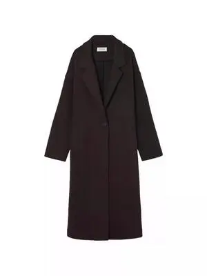 PSOPHIA Notched-lapels Single-breasted Coat - Brown