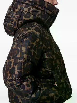 SAVE THE DUCK Leopard-print Puffer Jacket
